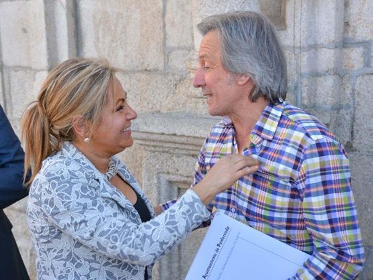 Escala de la vicepresidenta de la Junta, Rosa Valdeón, para la foto con ...