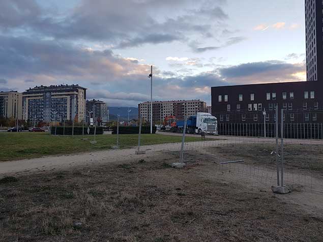 Comienzan las obras de urbanización del entorno de la Torre de la Rosaleda