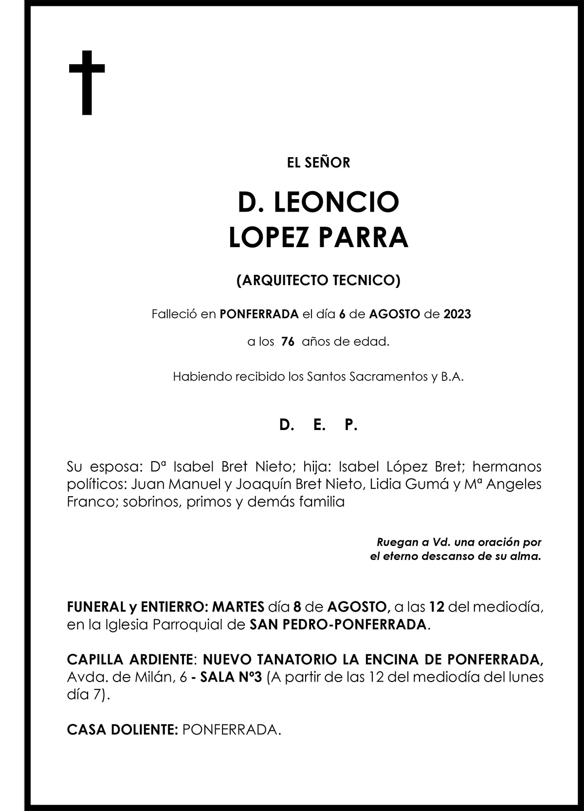 LEONCIO LOPEZ PARRA