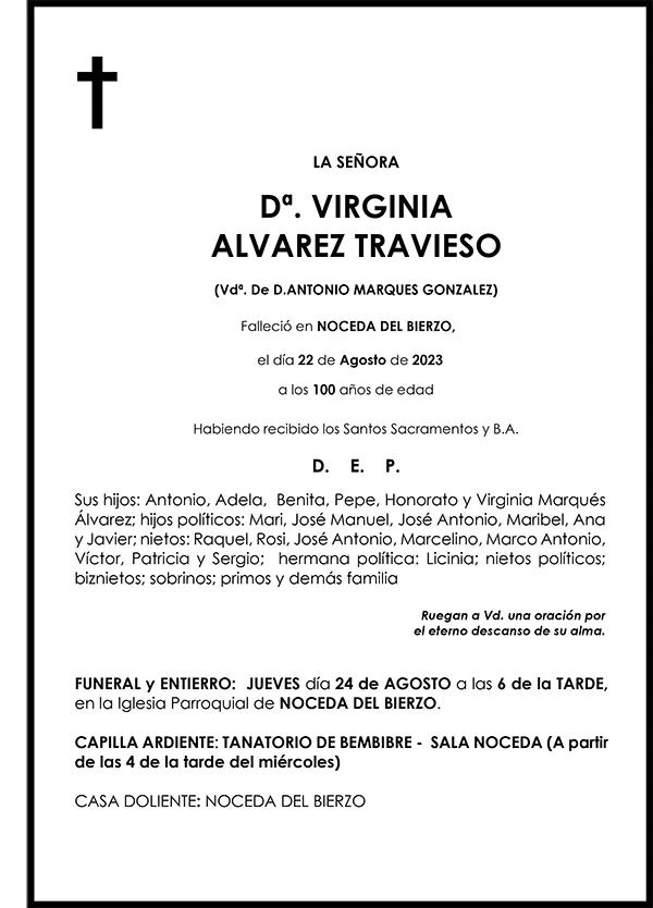 VIRGINIA ALVAREZ TRAVIESO