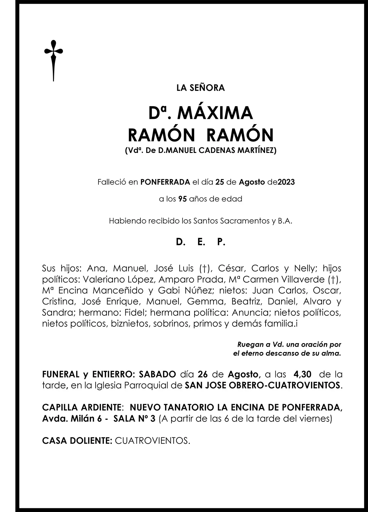 MAXIMA RAMON RAMON