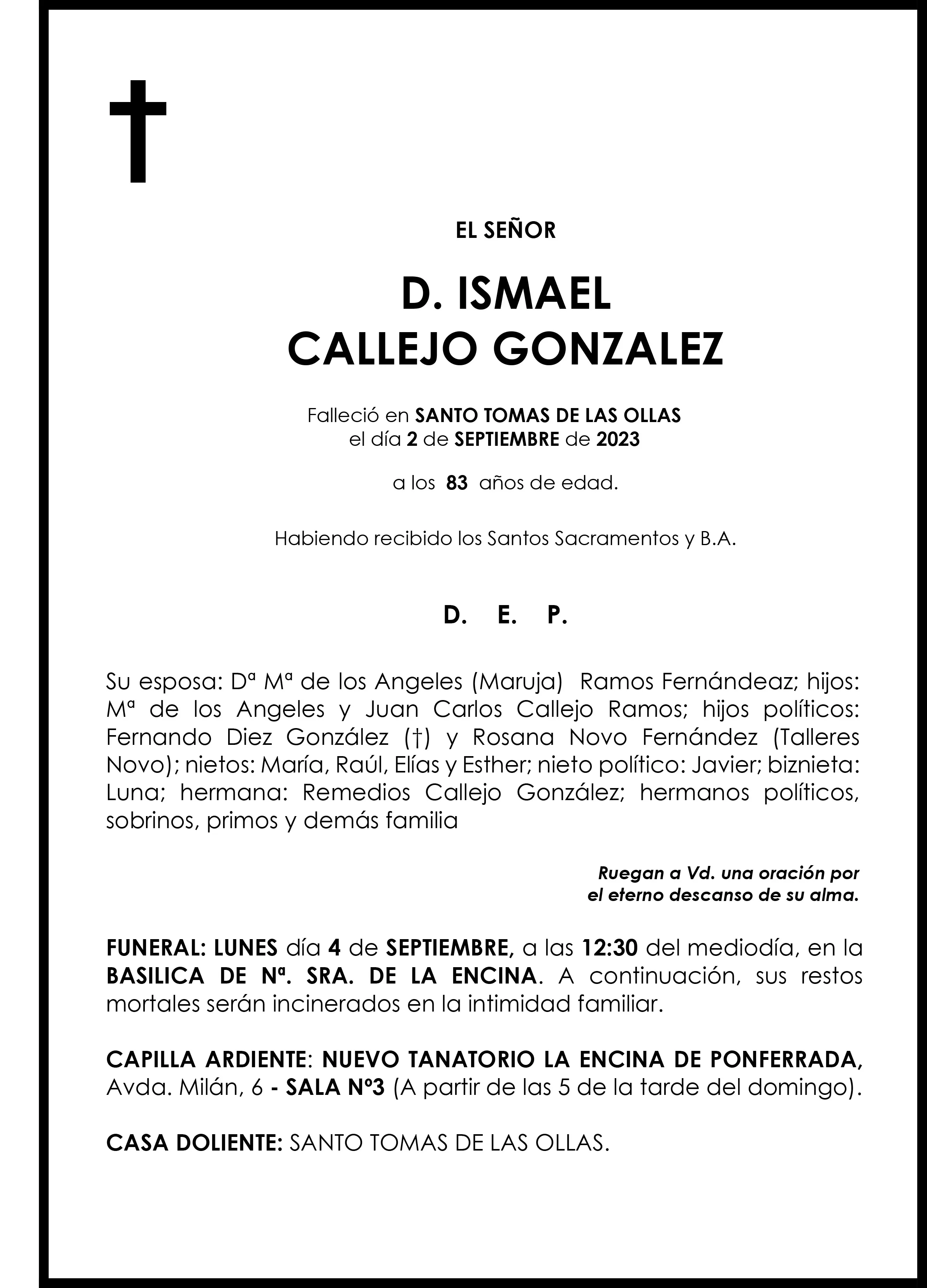 ISMAEL CALLEJO GONZALEZ