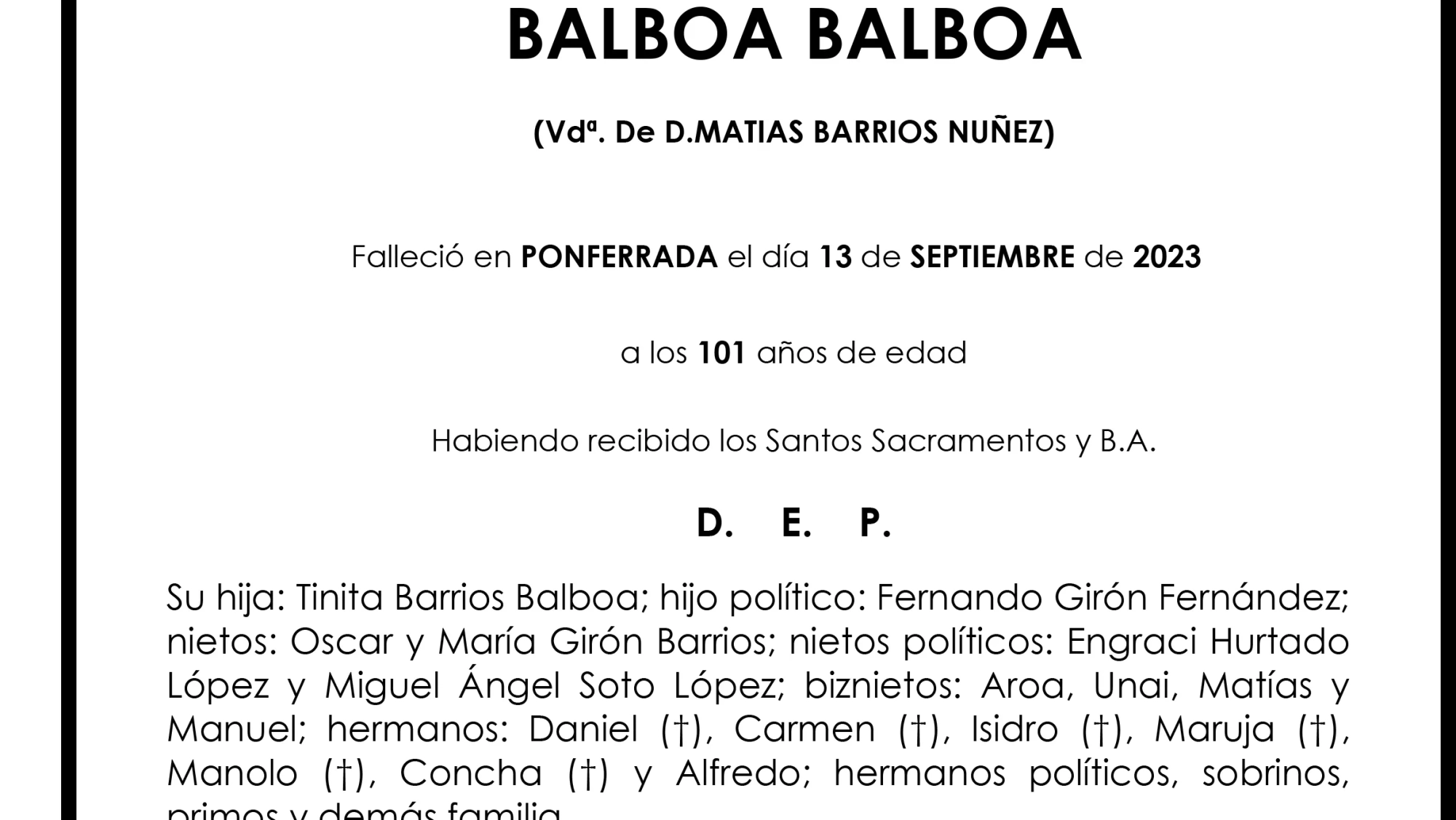 RAMONA BALBOA BALBOA