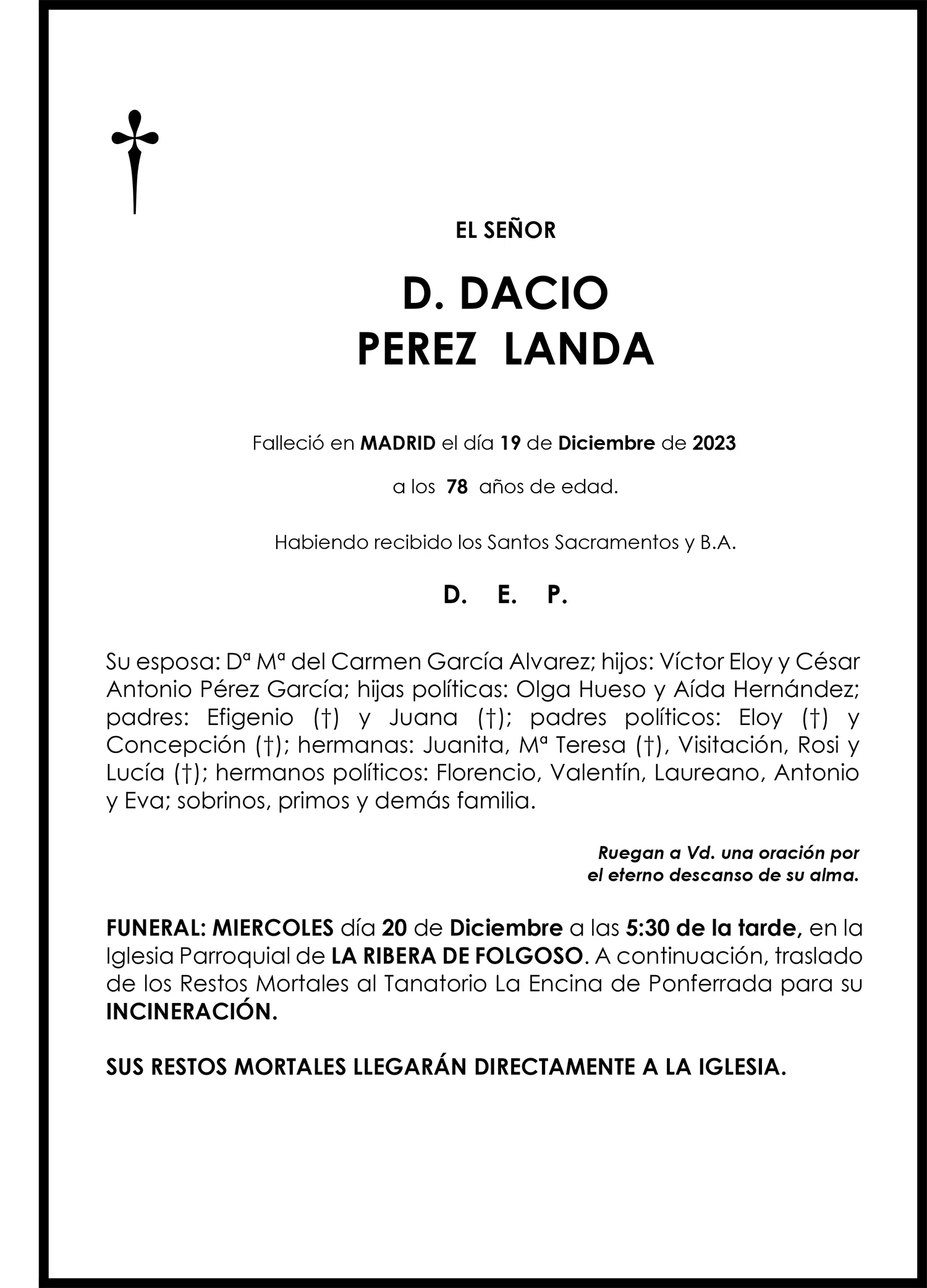 DACIO PÉREZ LANDA