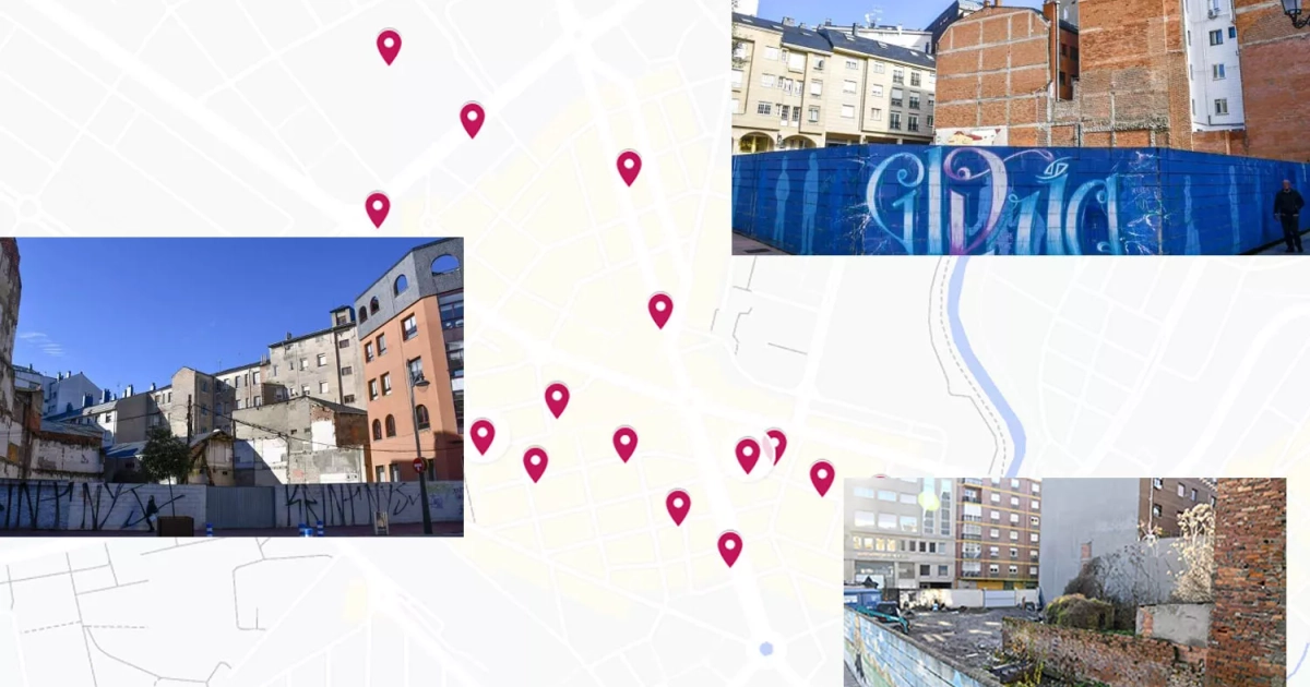 El mapa del 'solar' que se abre paso en el centro de Ponferrada: Las parcelas vaciadas que hacen ...