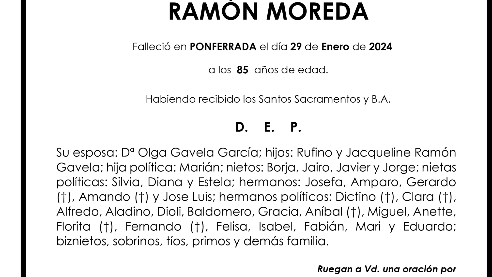 UBALDO RAMON MOREDA