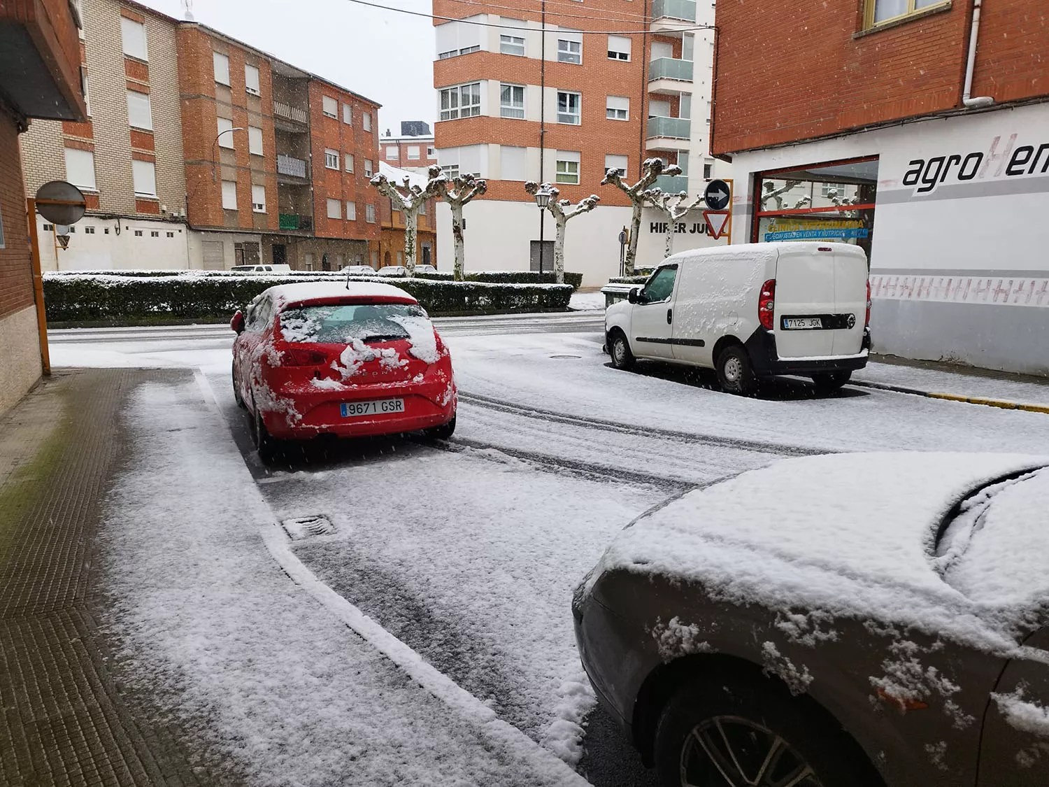 Una nevada abriga con varios centímetros de nieve Bembibre