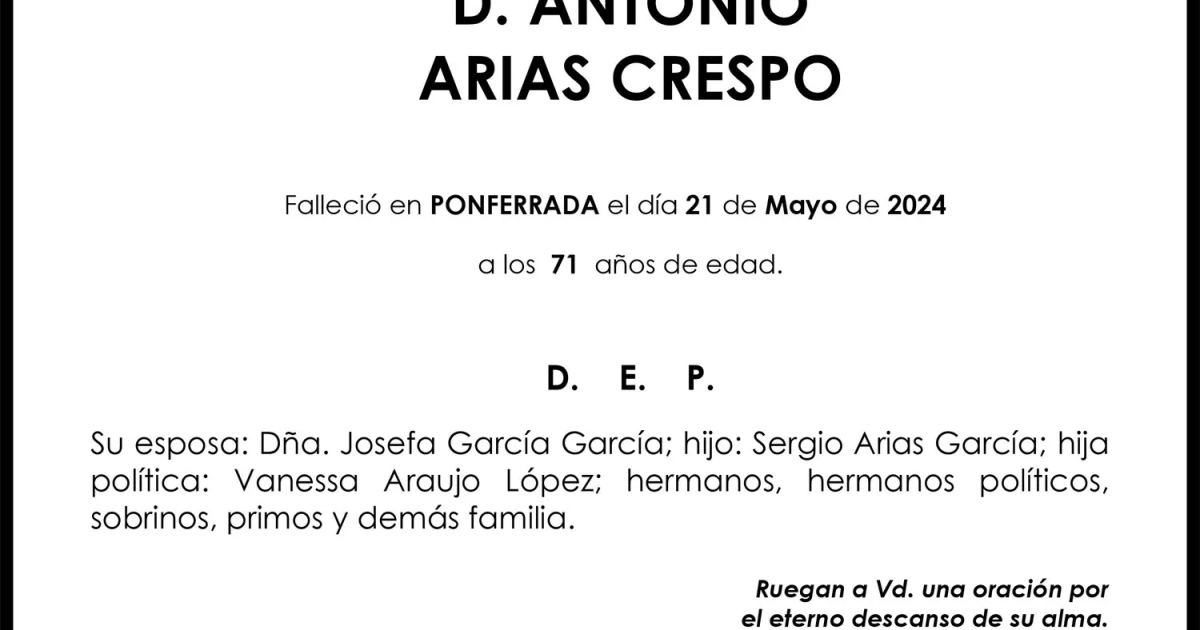 ANTONIO ARIAS CRESPO
