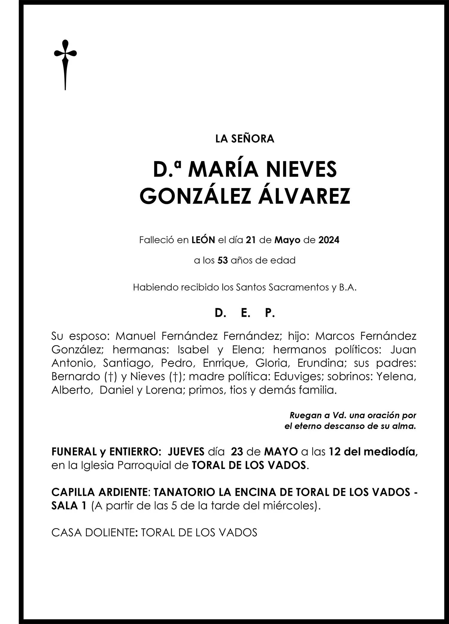 MARÍA NIEVES GONZÁLEZ ÁLVAREZ