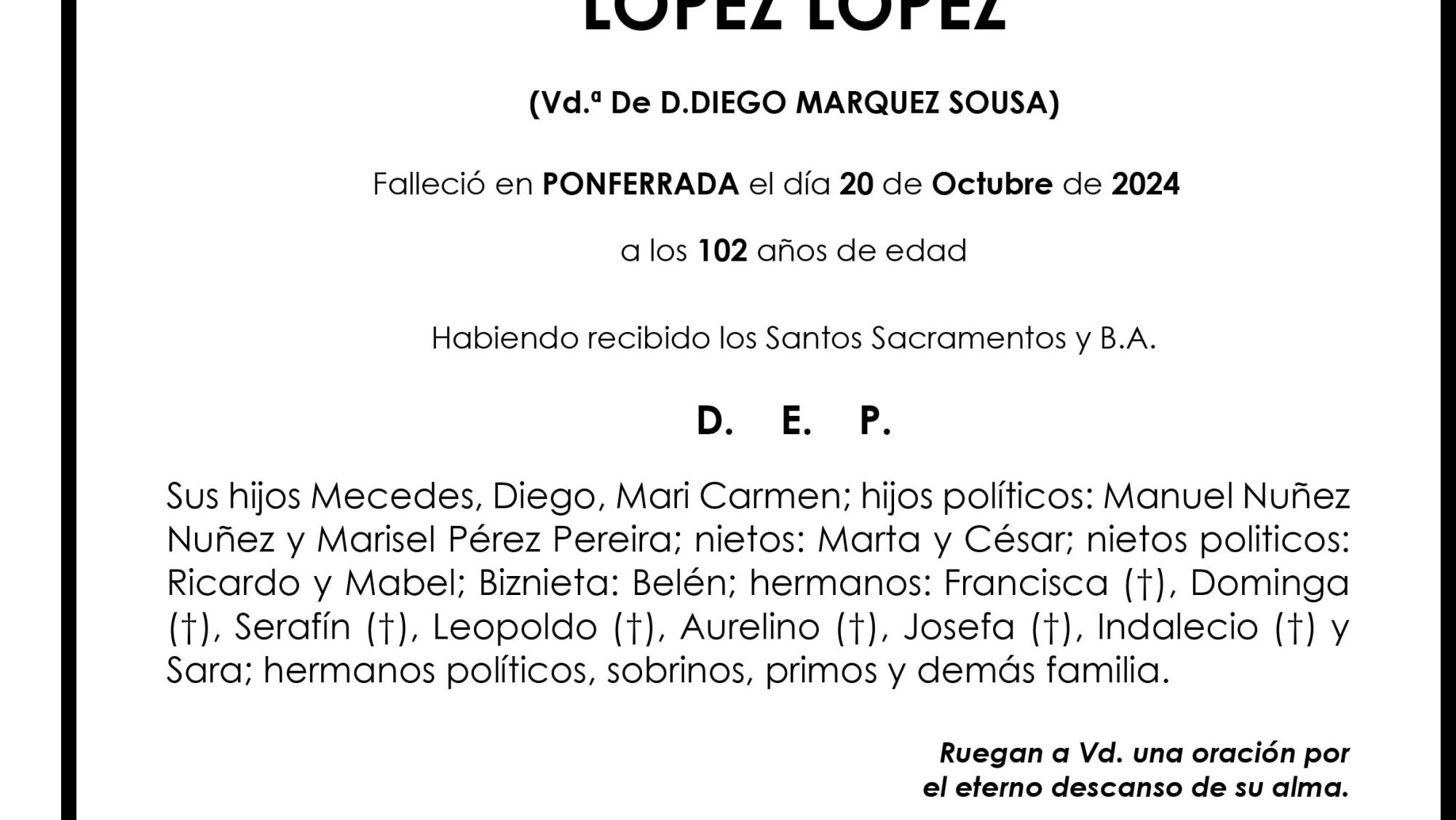 MARIA MERCEDES LOPEZ LOPEZ