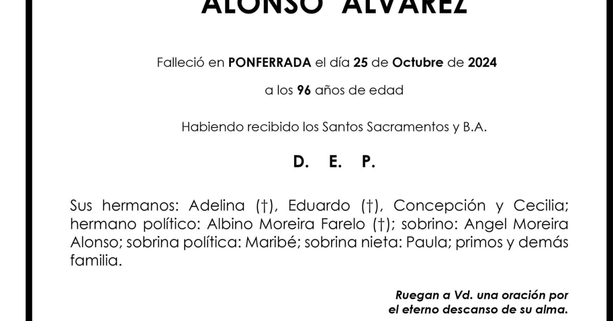 JOSEFA ALONSO ALVAREZ