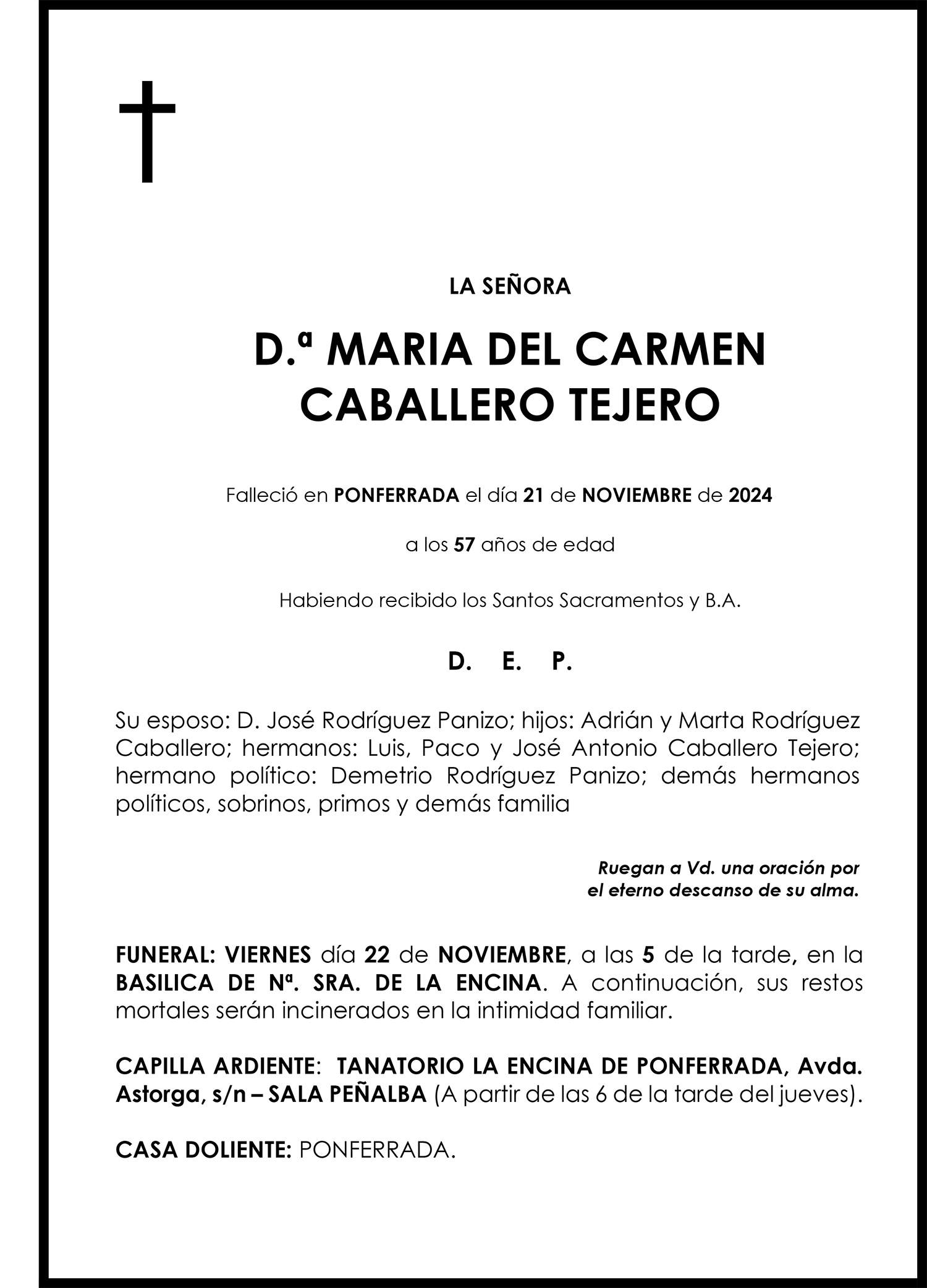 MARIA DEL CARMEN CABALLERO TEJERO