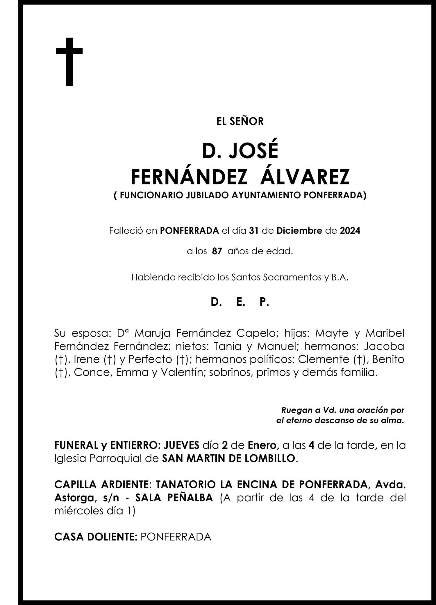 JOSÉ FERNÁNDEZ ÁLVAREZ