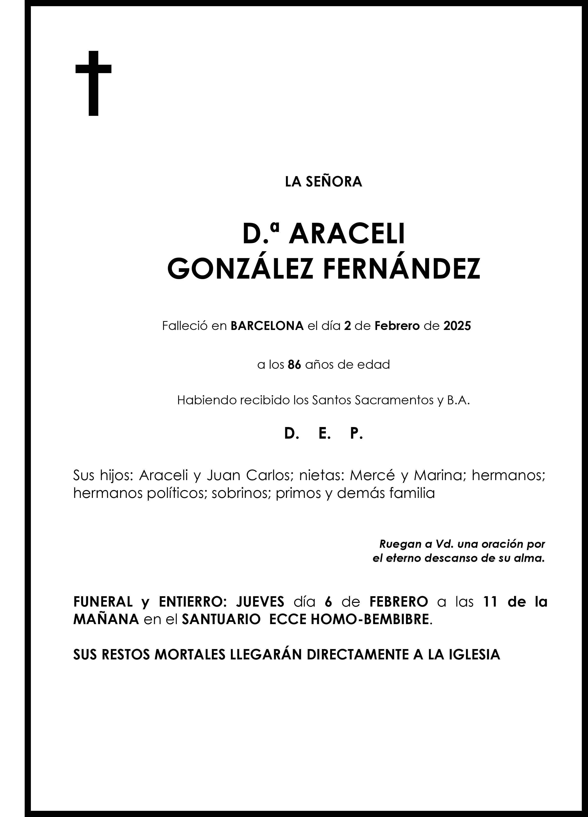 ARACELI GONZALEZ FERNANDEZ