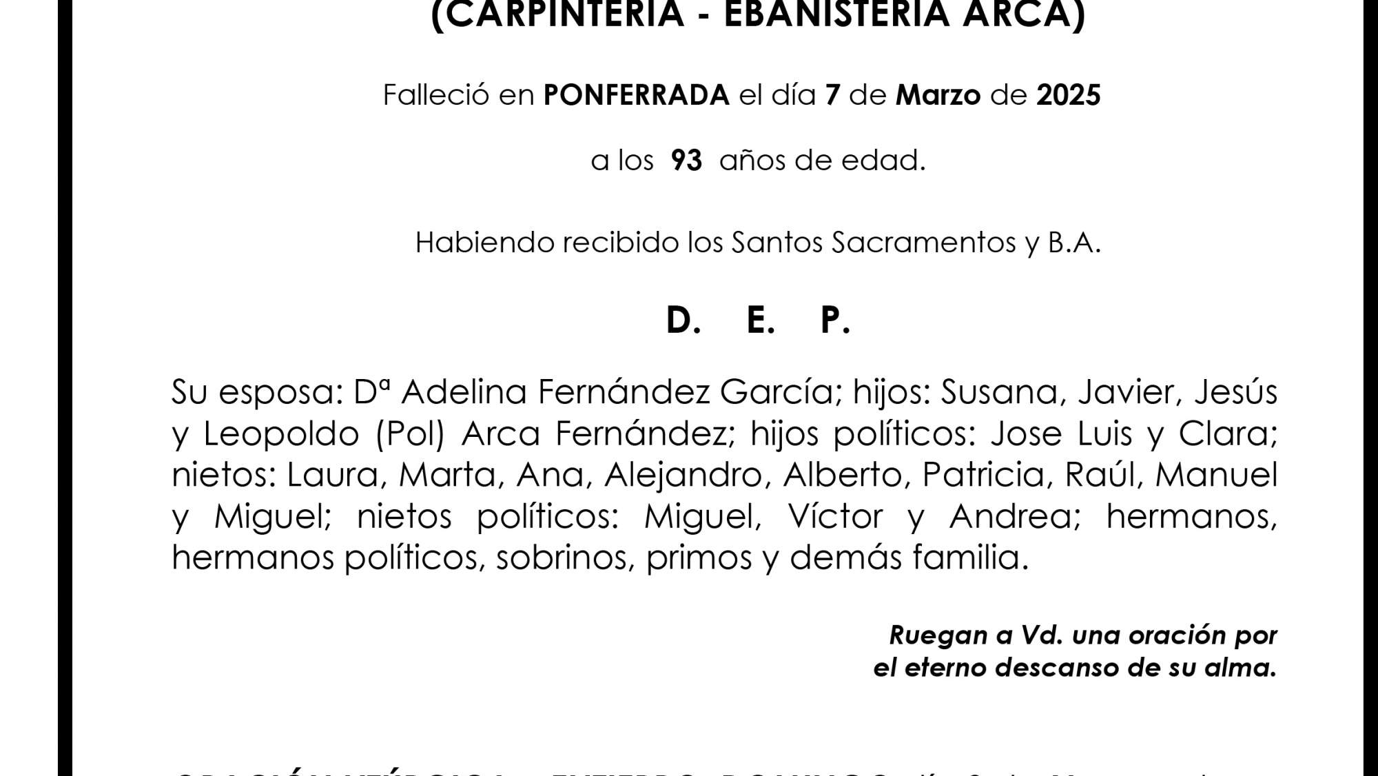 ALEJANDRO ARCA RODRIGUEZ