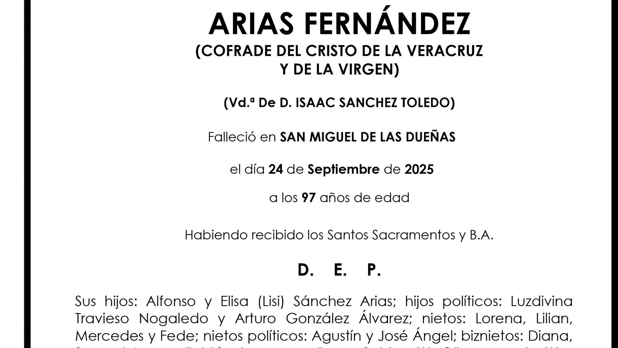 MARIA DE LAS MERCEDES FELIPA ARIAS FERNANDEZ