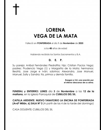 LORENA VEGA DE LA MATA