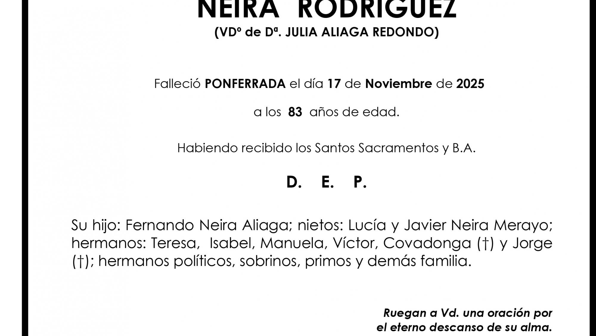 FERNANDO NEIRA RODRIGUEZ
