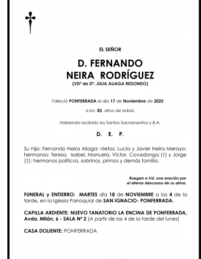 FERNANDO NEIRA RODRIGUEZ