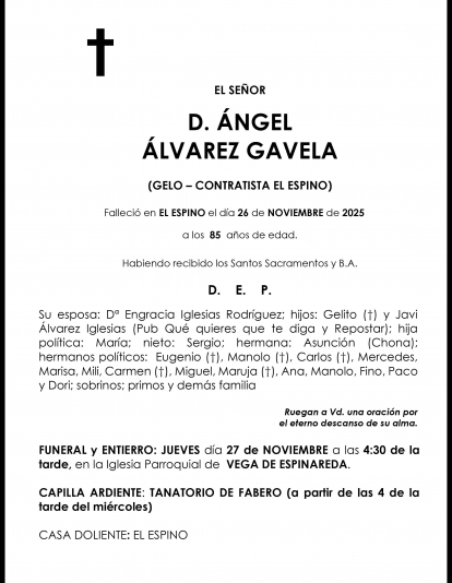 ANGEL ALVAREZ GAVELA