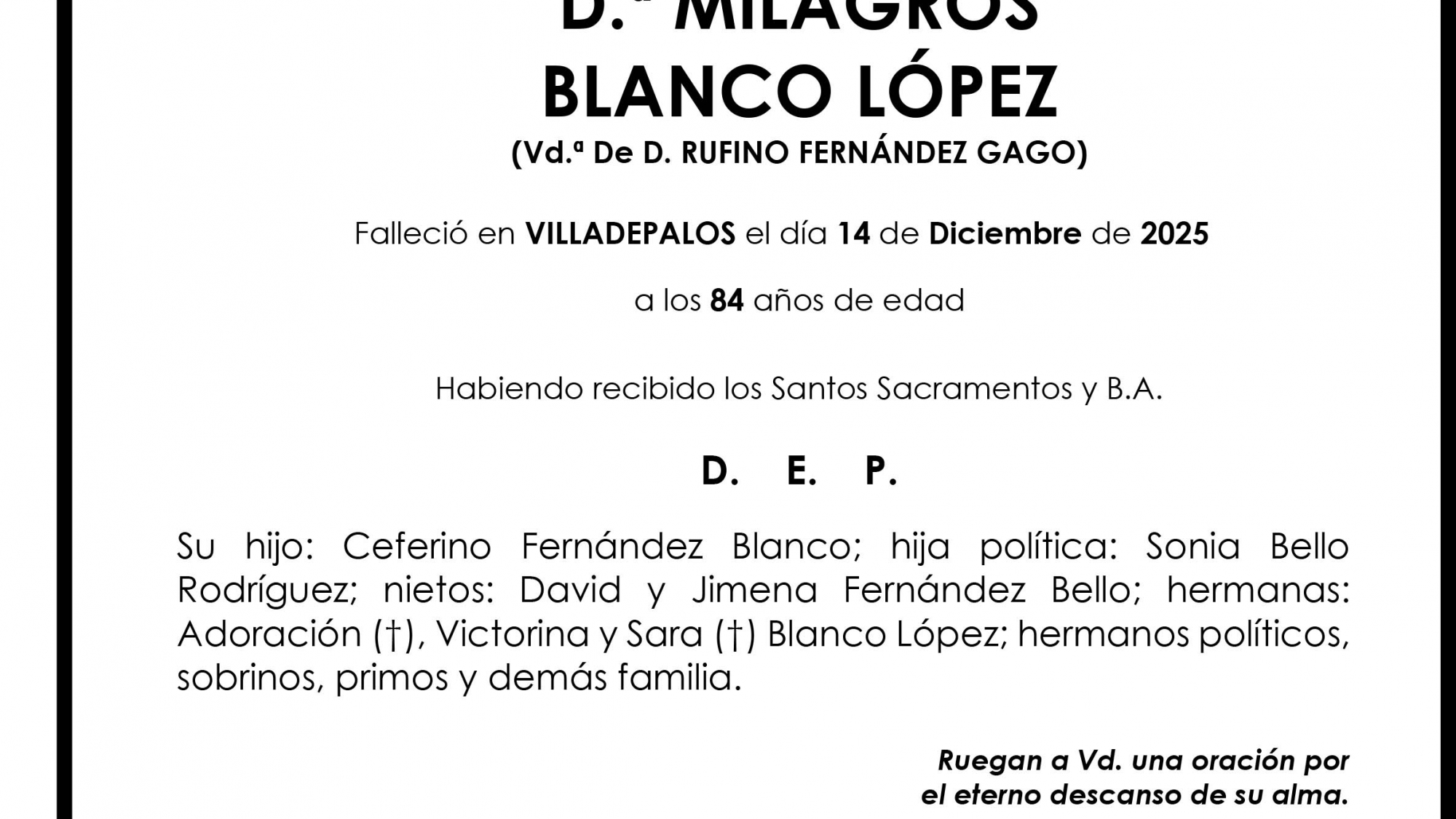 MILAGROS BLANCO LÓPEZ