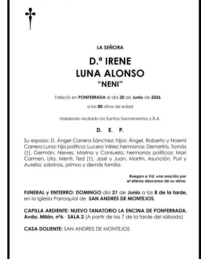 IRENE LUNA ALONSO “NENI”