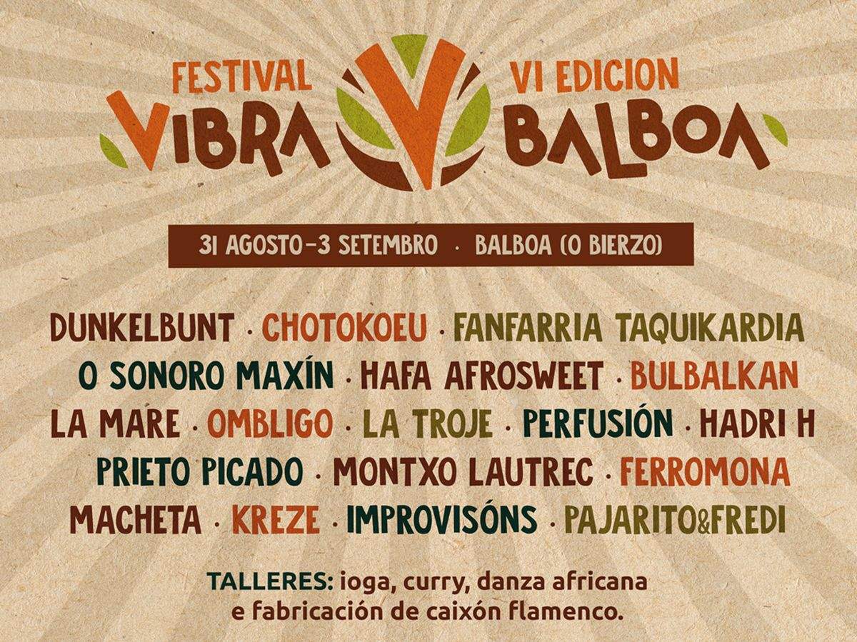 El Vibra Balboa anuncia su cartel completo con un total de 14 bandas, 4 ...